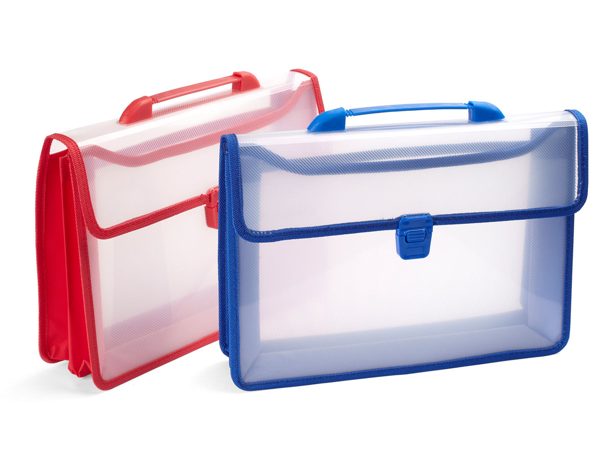 Plastic Filing Bags with Swing Handles, Transparent Filing Bags